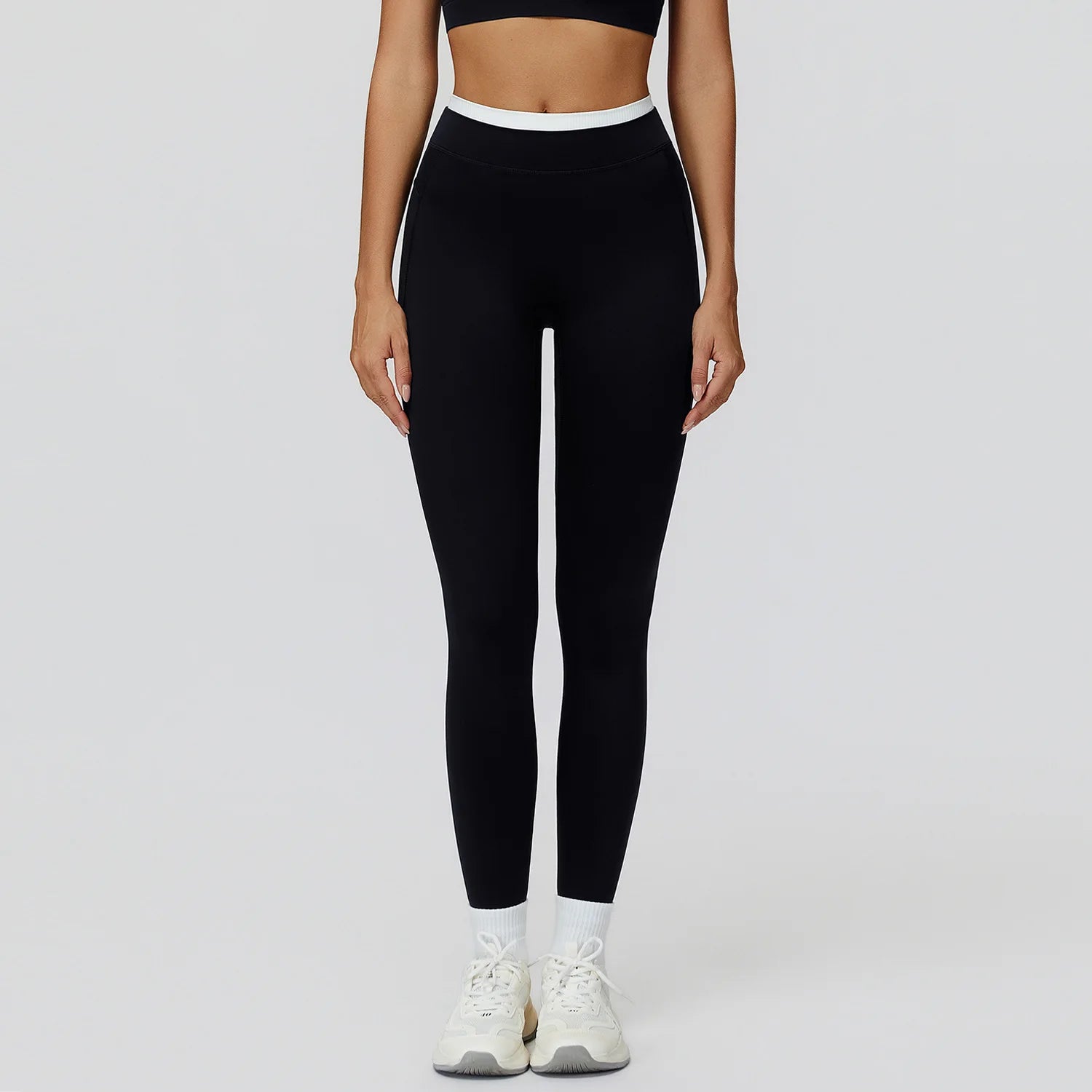 Women's White Top High Waist Fitness Leggings - Stylish and Functional ...